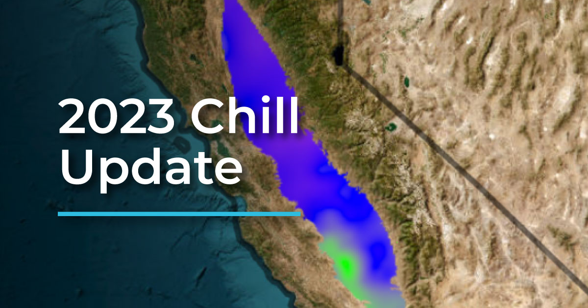 2023 California Pistachio Chill Hours Report & Map